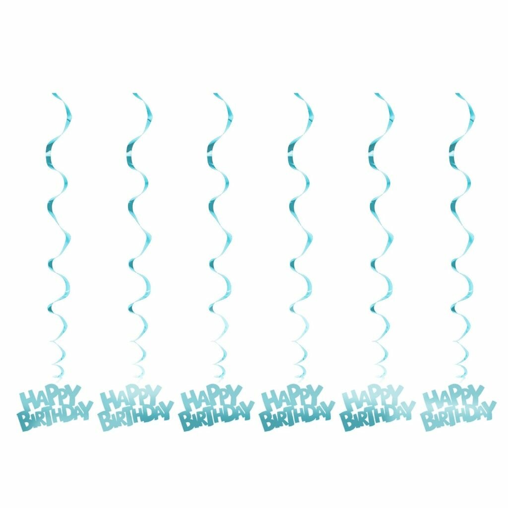 Спиральная подвеска с Днем рождения-Голубое озеро