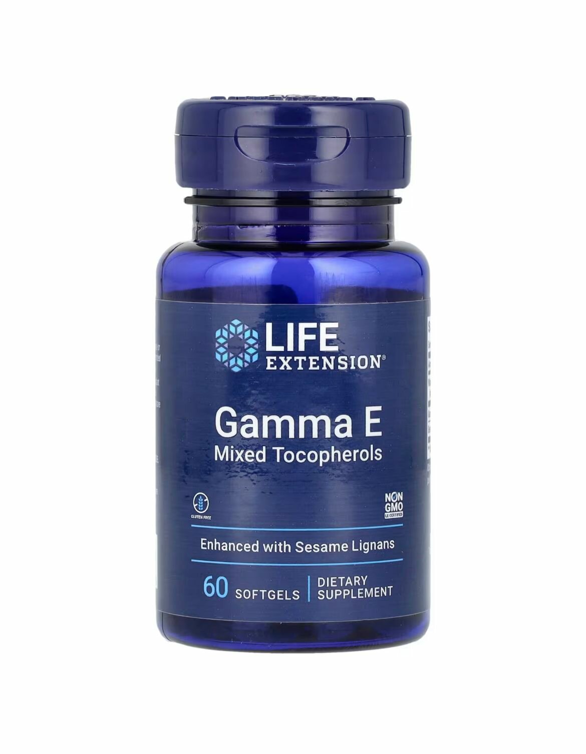 Life Extension, Gamma E, Витамин Е, смешанные токоферолы, 60 мягких капсул