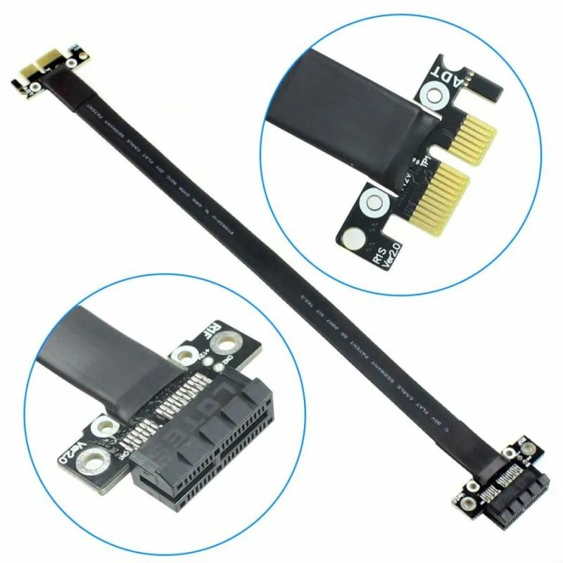 Кабель расширения PCI Express PCIe Gen3.0 x1 x16, удлинительный кабель для видеокарты PCI-E 1x 16x 3.0 R11SF без линии питания