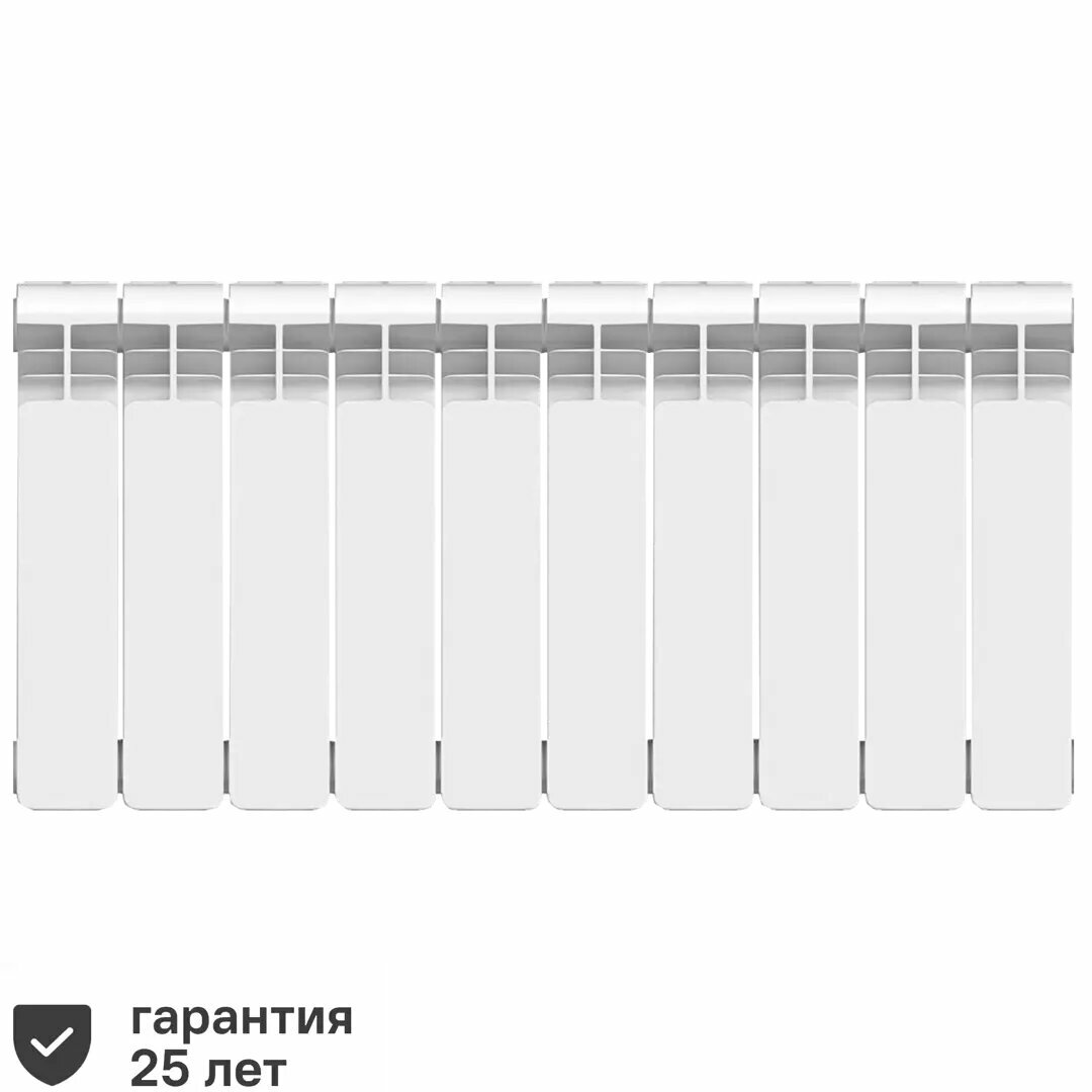 Радиатор Equation 350/90 биметалл 10 секций боковое подключение цвет белый