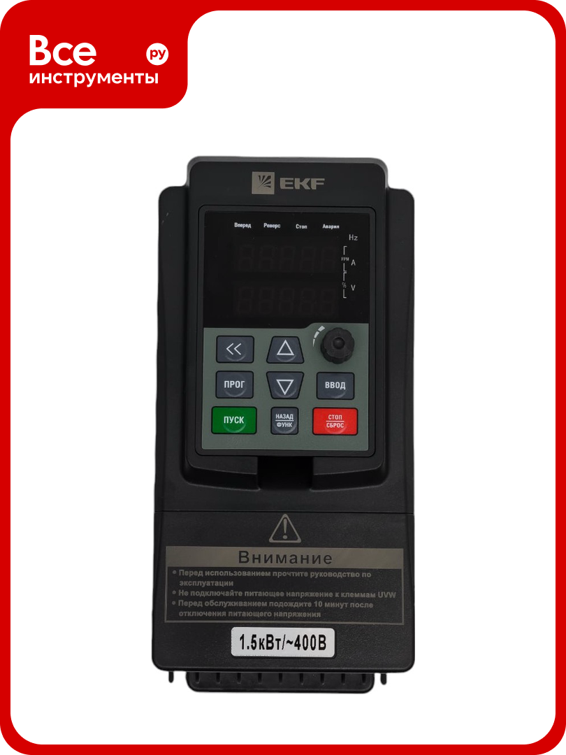 Преобразователь частоты EKF 1.5/2.2кВт, 3х400В, VECTOR-100, PROxima VT100-1R5-3B