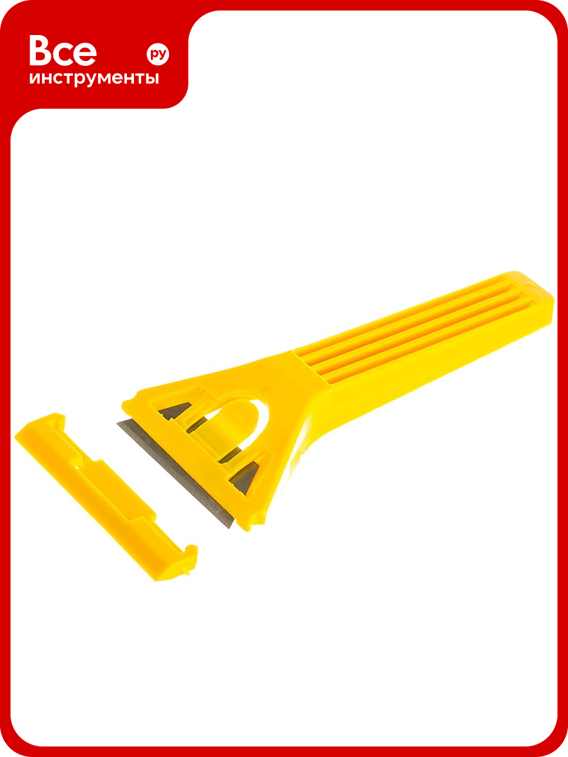 Пластмассовый скребок (5 запасных лезвий, 50 мм) Biber 55541 тов-094031