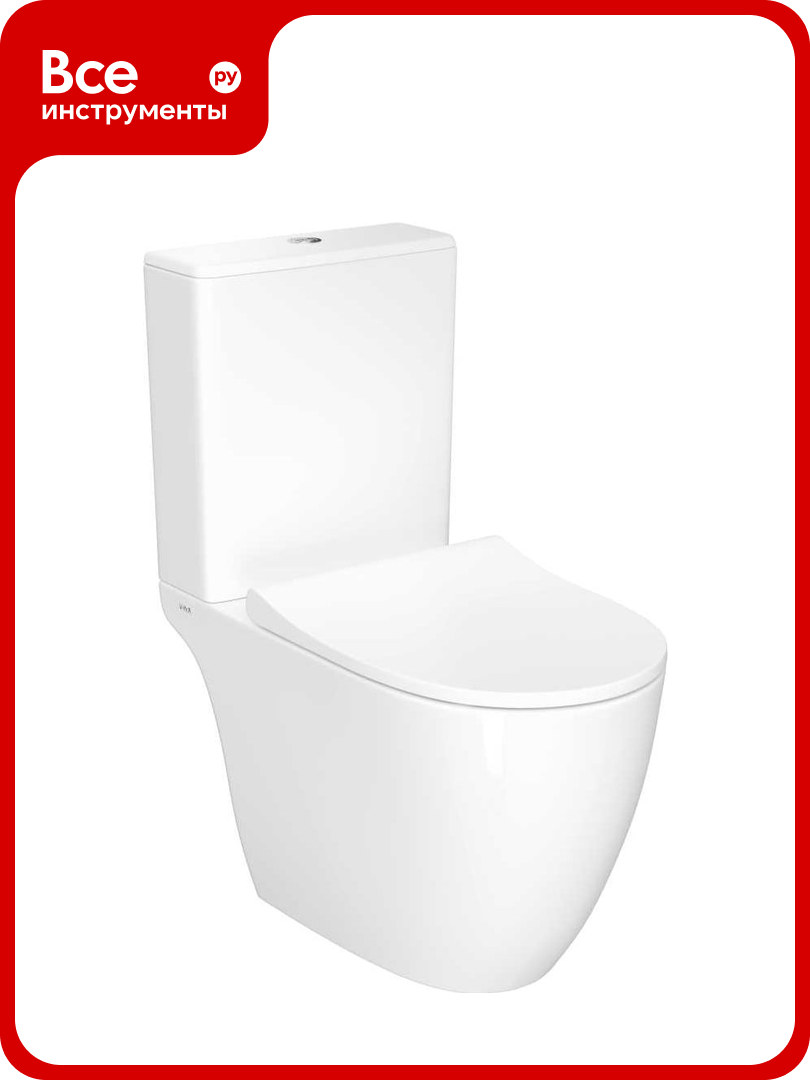 Комплект: напольный безободковый унитаз VITRA Sento Rim-ex Open-Back 9830B003-7204