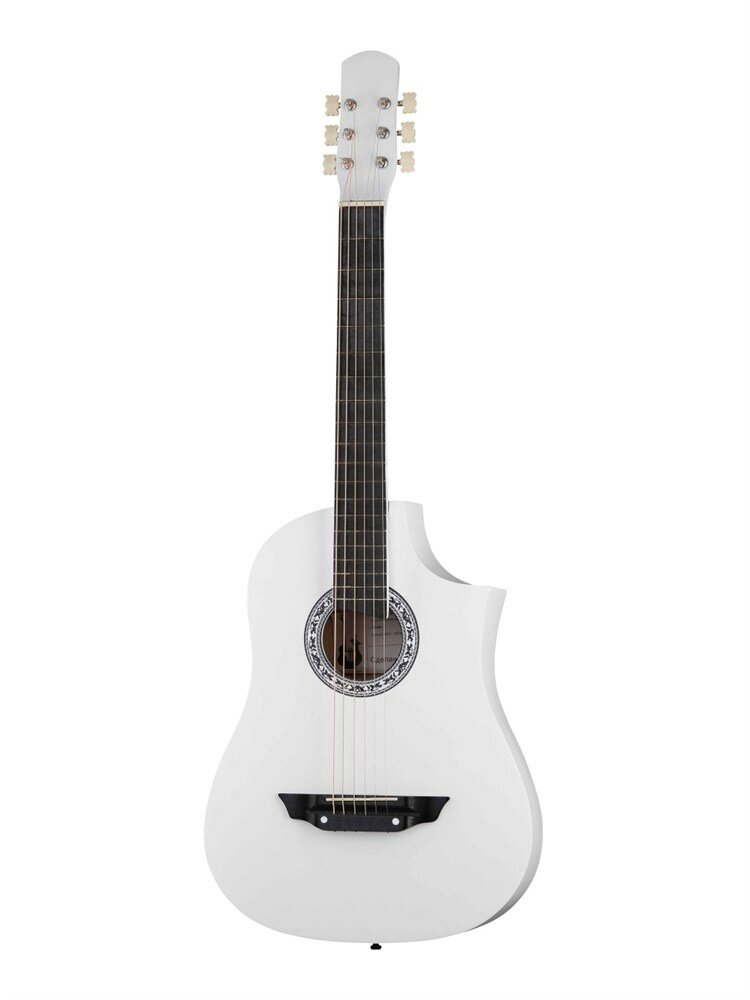 Аккорд ACD-39A-513-WH Акустическая гитара, с вырезом, белая, матовая