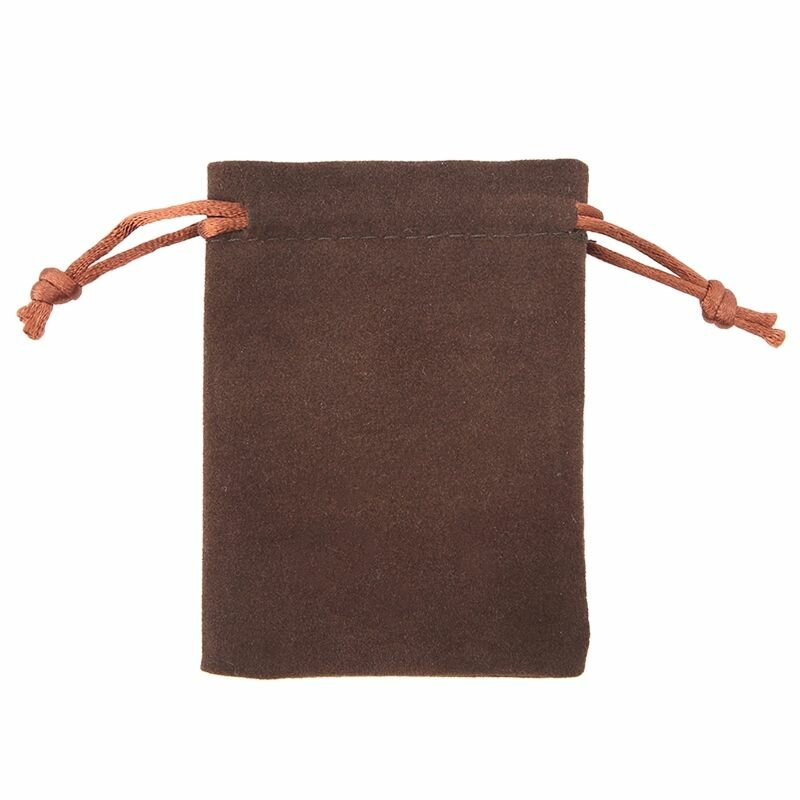 Мешочки на шнурке для карт Таро и украшений из фланели 13x18 см, Коричневый