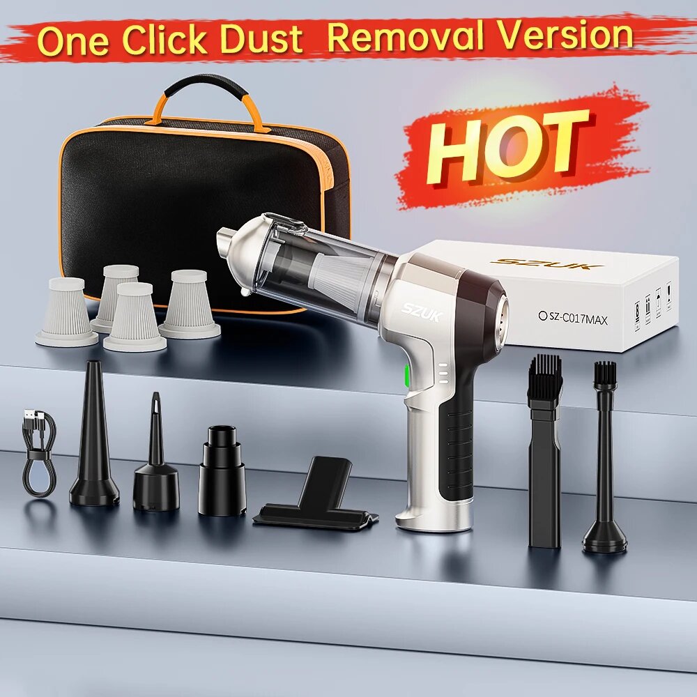 Автомобильный пылесос SZUK 9998700PA, портативный, мощный, беспроводной, мини-пылесос высокого давления для чистки бытовой техники в автомобиле, Max-Easy 4Hapa Bag