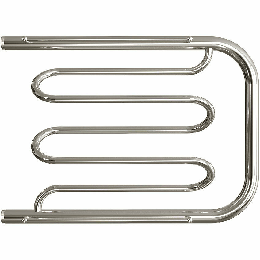 Полотенцесушитель водяной Двин (Dveen) Dw 50х70 см, с полкой, 1х1/2" К0 полированный хром