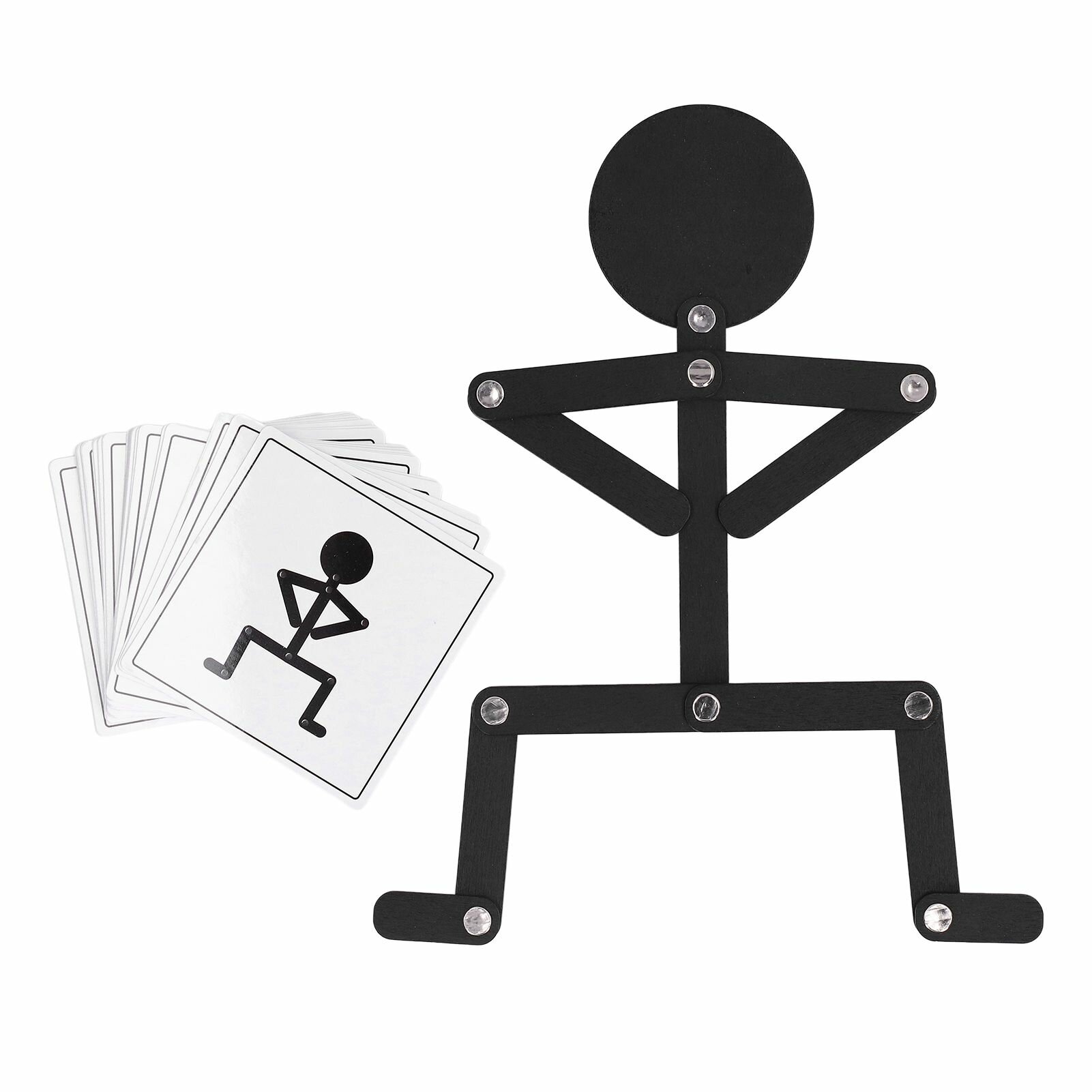 Обучающая игрушка Stickman для детей, материал черной липы без заусенцев, развивает мелкую моторику и координацию, подходит для детей старше 3 лет