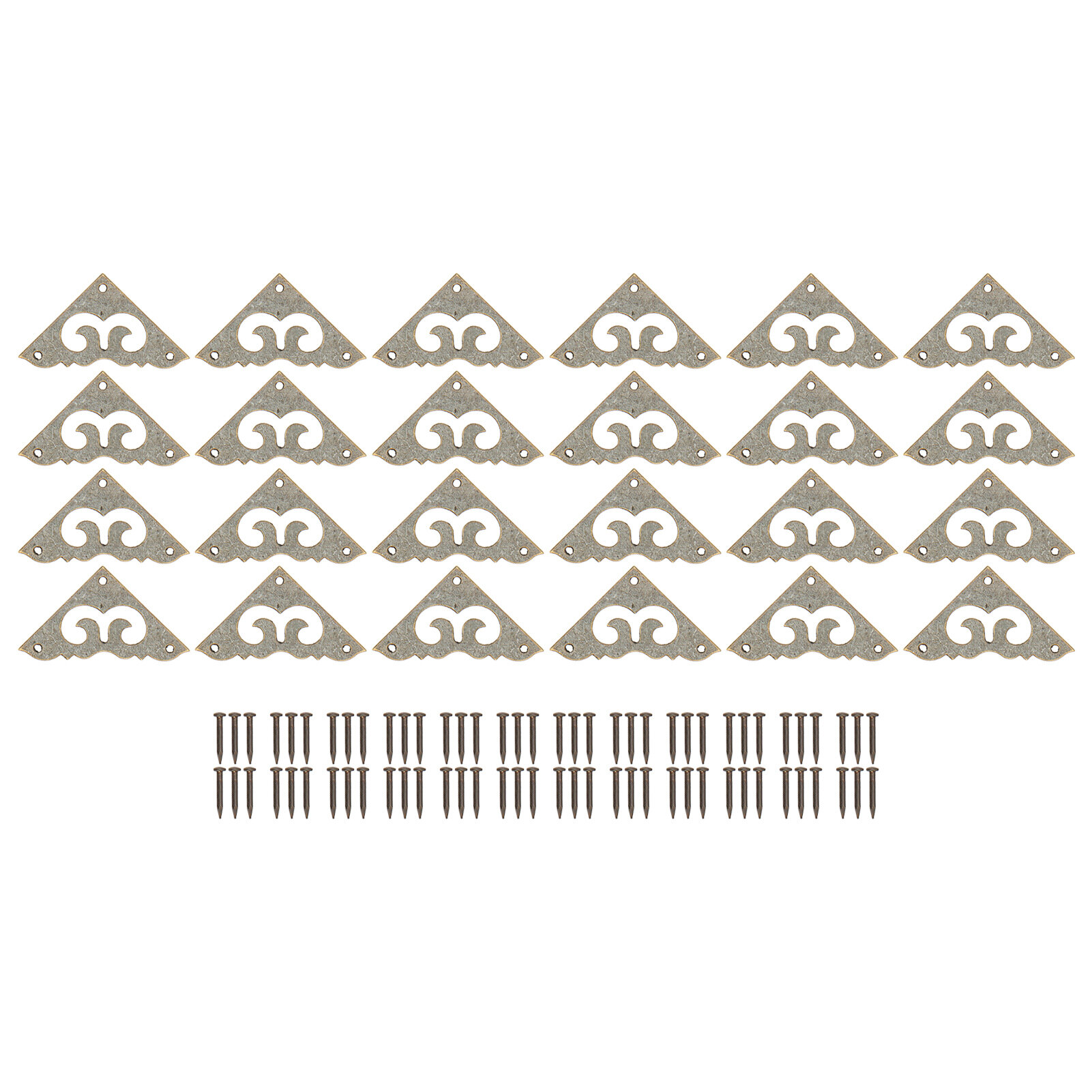 24 шт. угловых защитных накладок 3 см в китайском стиле, ретро, латунные, элегантные, изысканная защита кромок мебели.