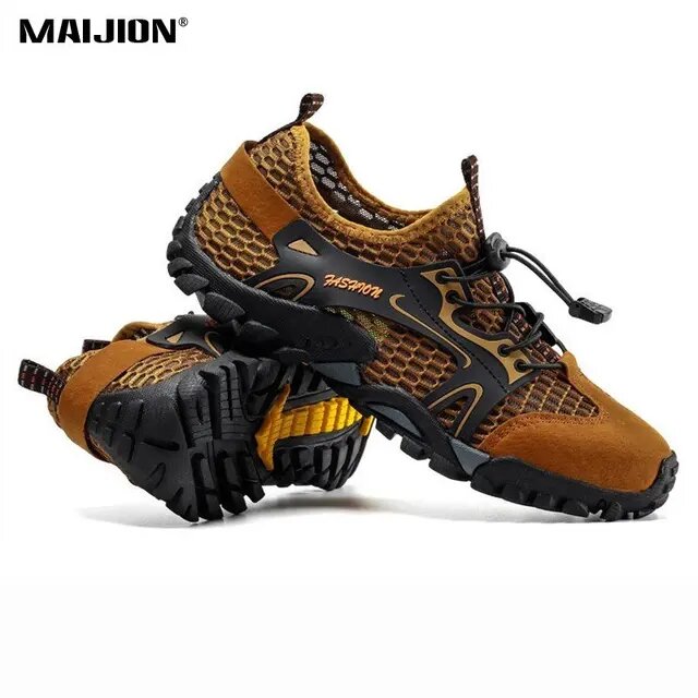 Мужская быстросохнущая обувь для треккинга вверх по течению, Нескользящая износостойкая обувь для воды, обувь для воды, уличные пляжные кроссовки для водного спорта