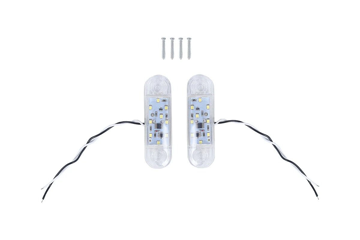 Крал Фонарь габаритный 9-диодный LED 4364 белый короткий 12-24V мигающий комплект 4 шт