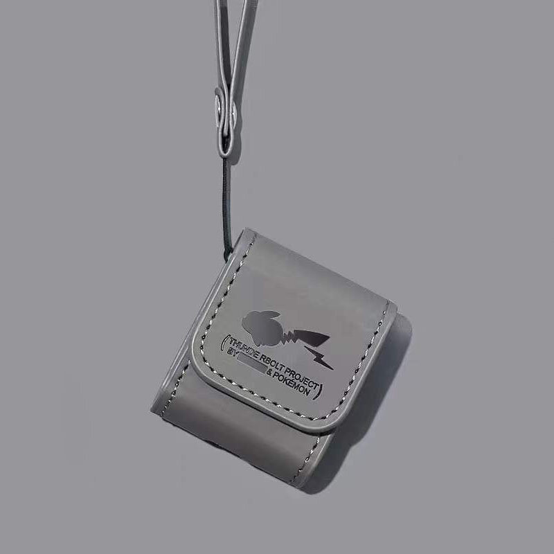 Коробка для наушников AirPods 3 AirPods pro 2 Кожаный чехол для наушников с мультяшной молнией Пикачу