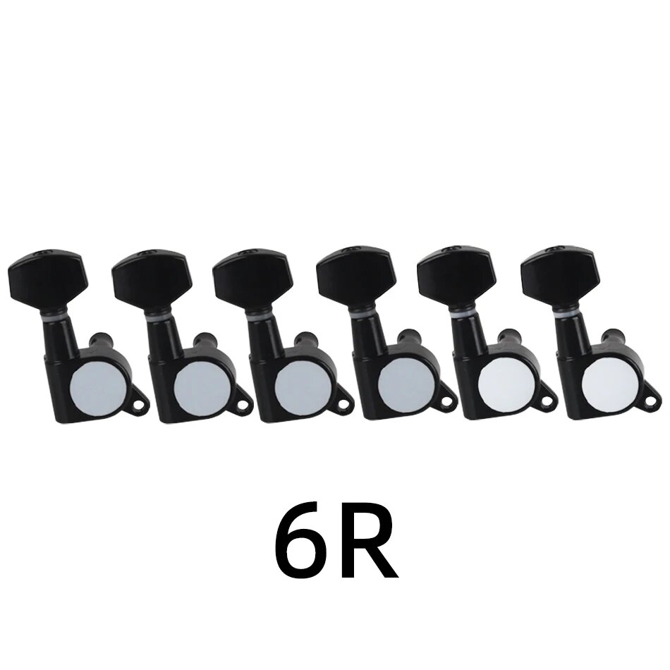 Gearlly Колки для электрогитары черные 6 штук 6R