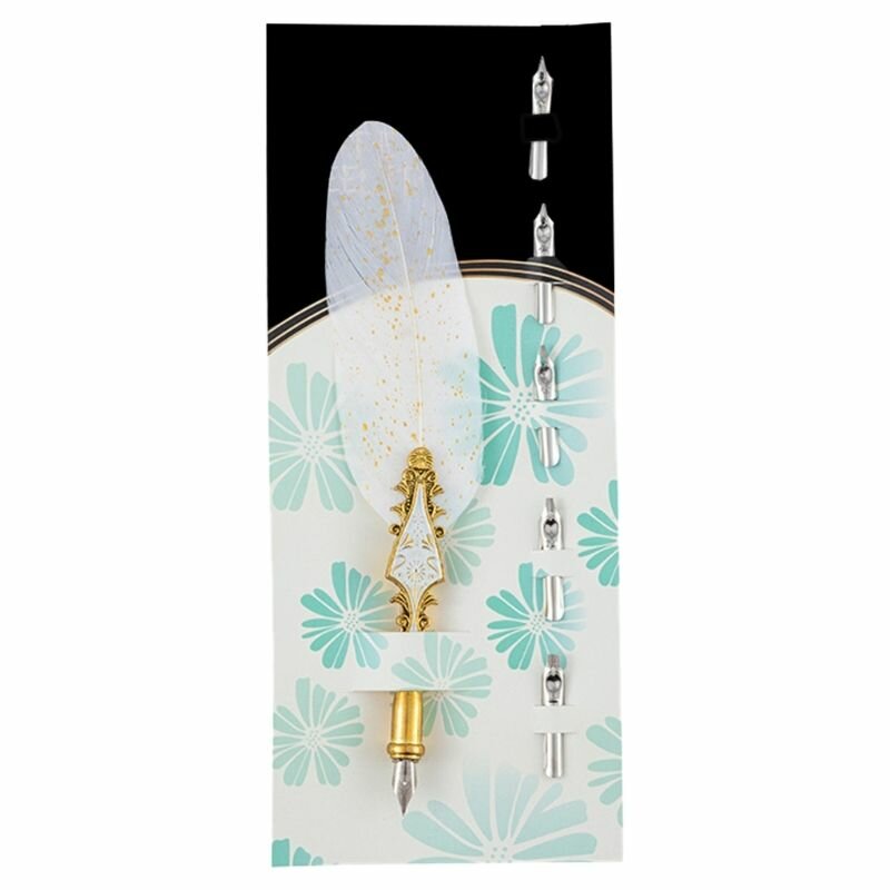 Антикварное перо с 5 сменными наконечниками