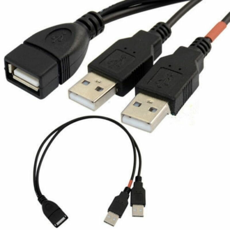 USB2.0 один женский и два мужских Y-образных кабеля для передачи данных, удлинительный кабель для зарядки