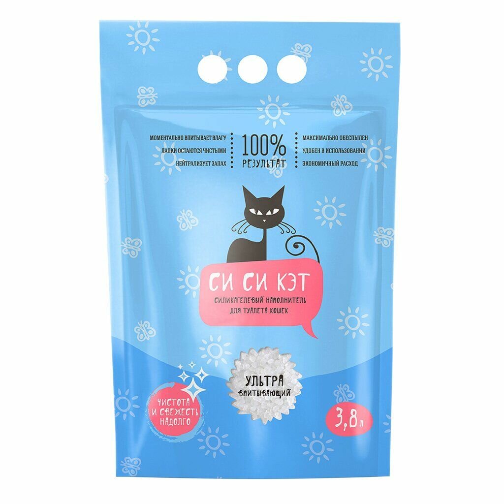 Кошачий наполнитель СиСиКэт впитывающий, 3.8 л, силикагелевый
