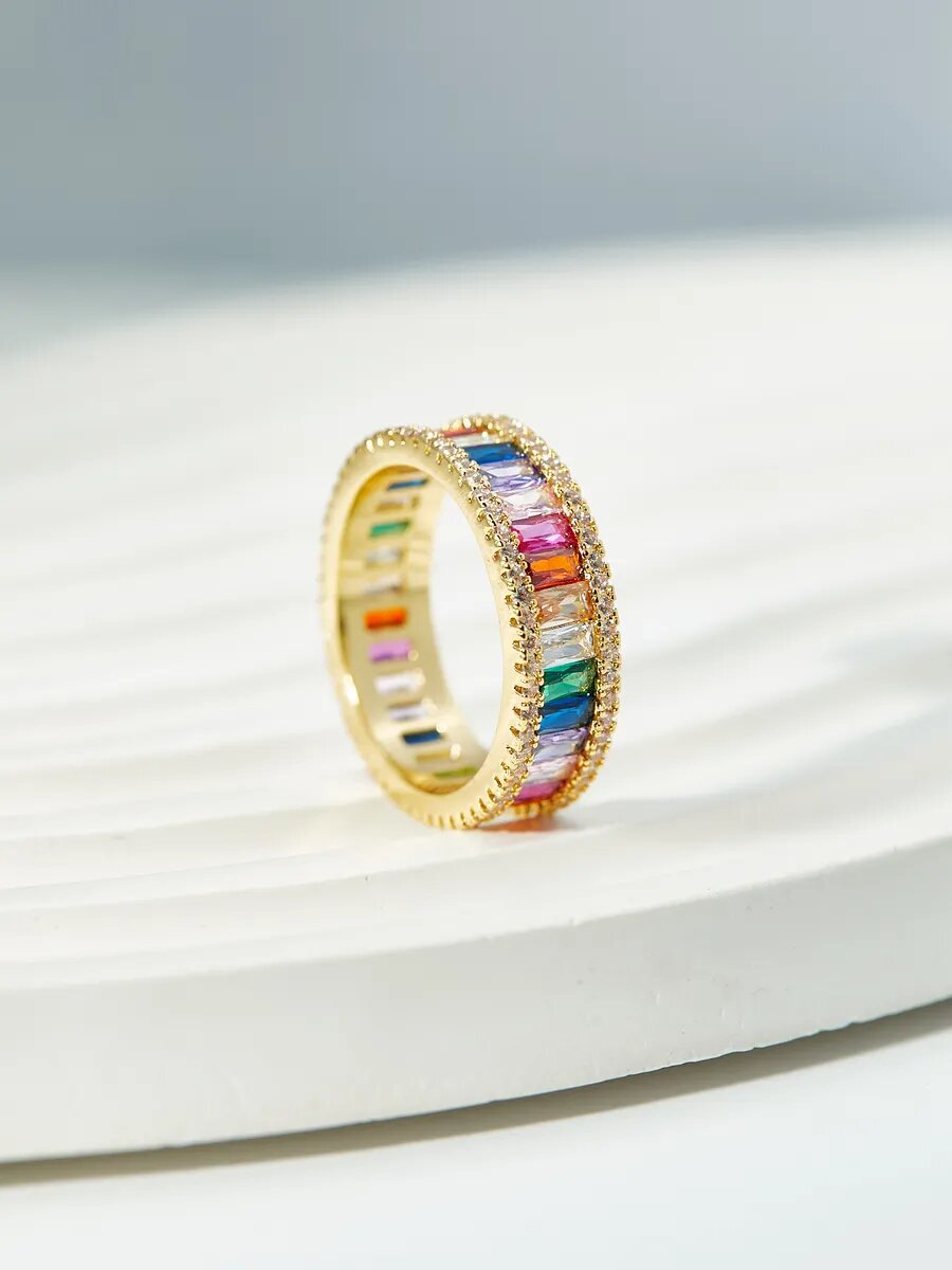 Кольцо, фианит, кристалл, циркон