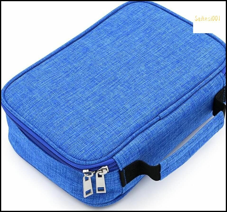 Пенал на молнии большой емкости - многофункциональный органайзер для канцелярских принадлежностей на 72 слота-,72 слота