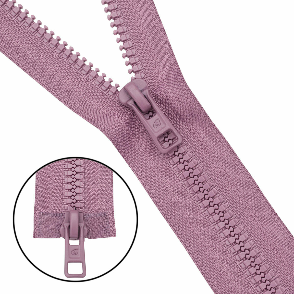 Молния разъемная тракторная 100 см, 5 шт, Т6, 2 замка (2077), ARTA (A069 пыльная темная роза New)