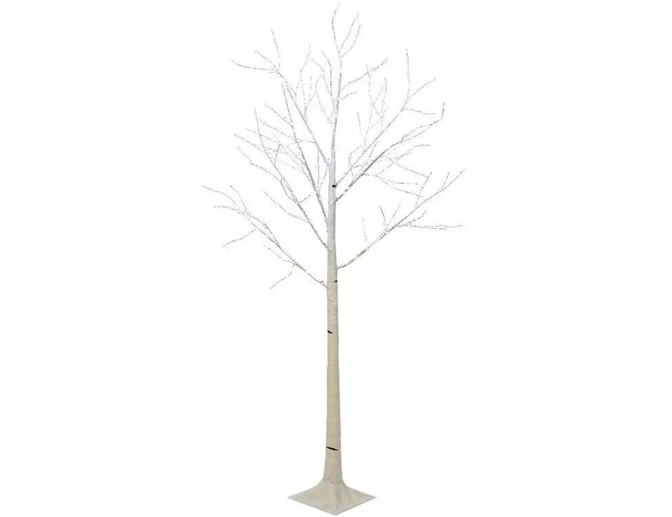 Светящееся дерево белая берёза, 600 холодных белых микро LED-огней, 1.8 м, уличная, Kaemingk (Lumineo)