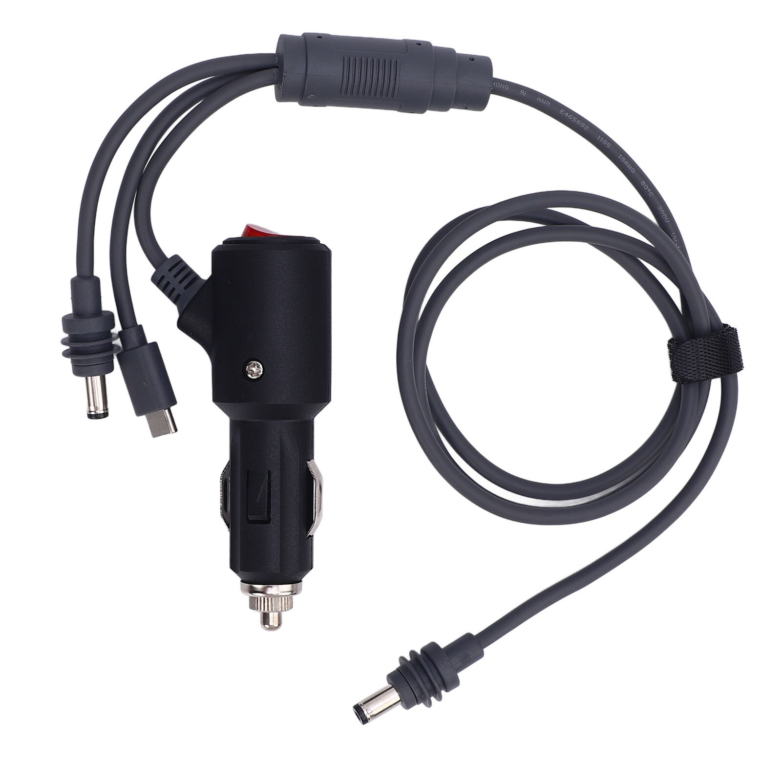 Кабель питания 3 в 1 с портом USB-C, 12 В, для зарядки от прикуривателя автомобиля, для мини-антенны, измерительного прибора / 9,8 фута