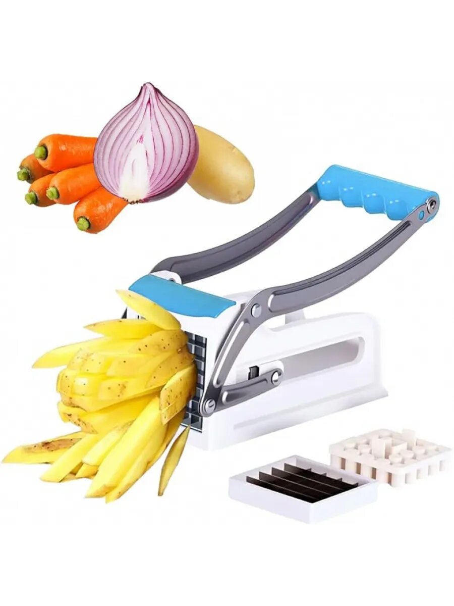 Ручная овощерезка для картофеля фри с лезвием из нержавеющей