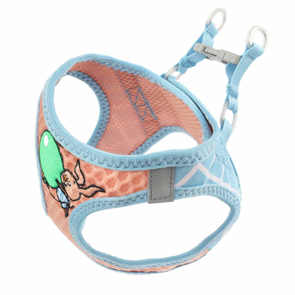 Шлейка-жилетка для собак "Воздушный шарик" М, розово-голубая, обхват груди 41-44см Triol