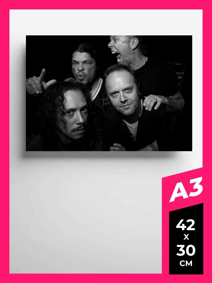 Постер Metallica плакат Металлика 39 A3, матовая фотобумага премиум качества