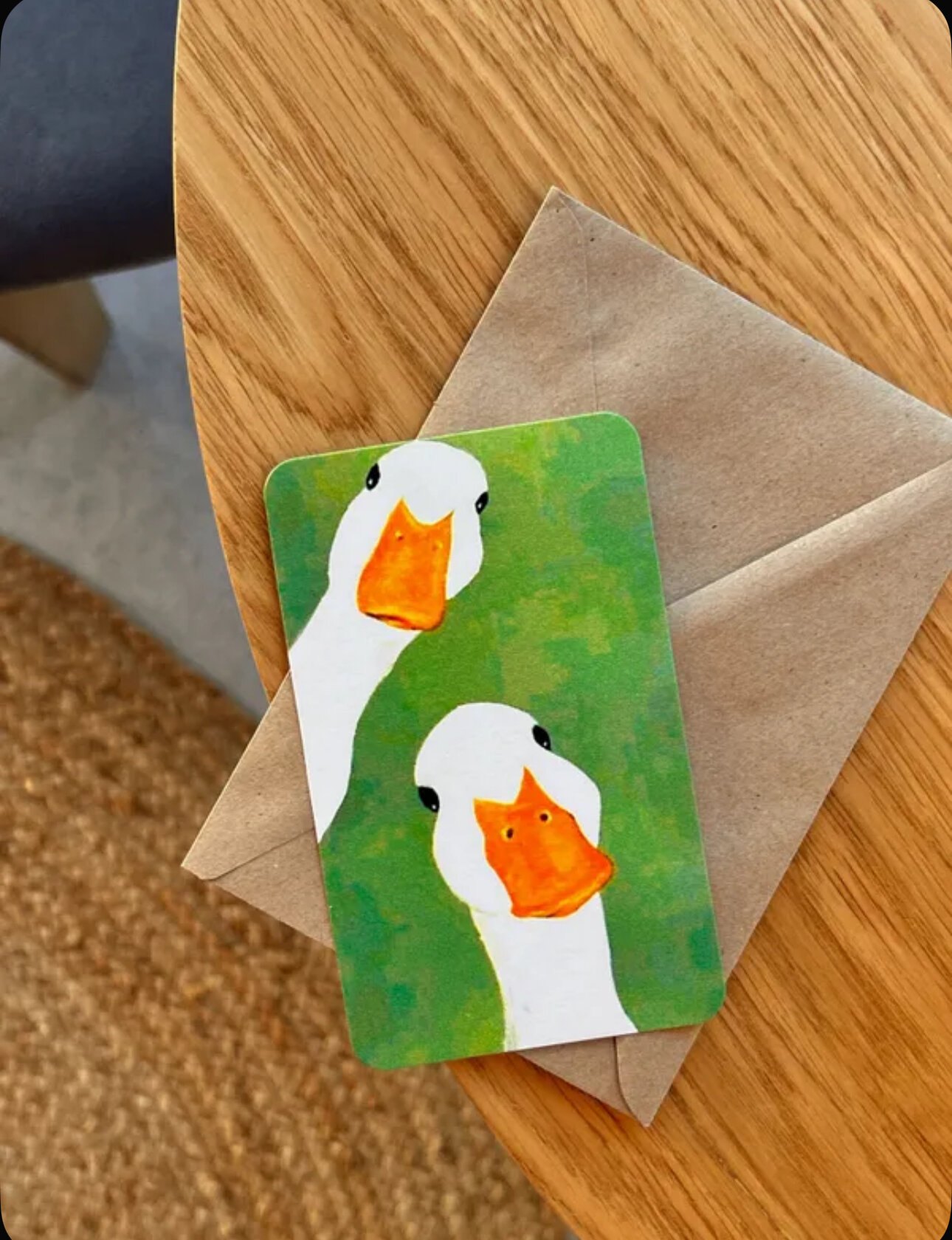 Открытка универсальная с рисунком гуси, отличный подарок на любой праздник