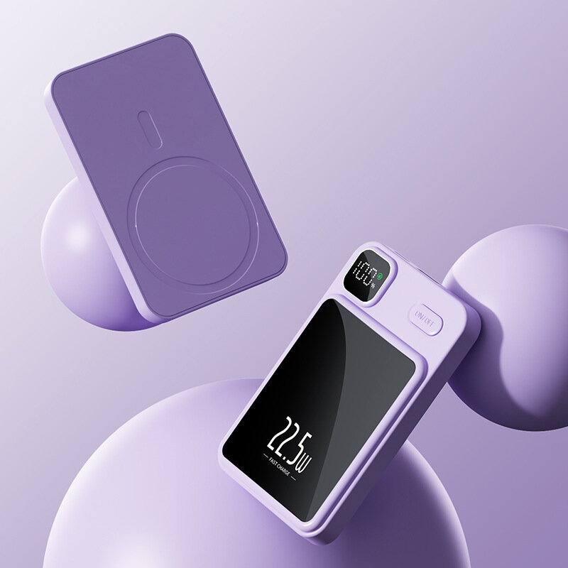 Беспроводной магнитный блок питания, 20000mAh, фиолетовый