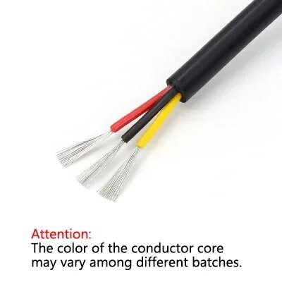 Кабель UL2464 2/5/10 м черный многожильный медный 16AWG, 3 Cores, 10 meters