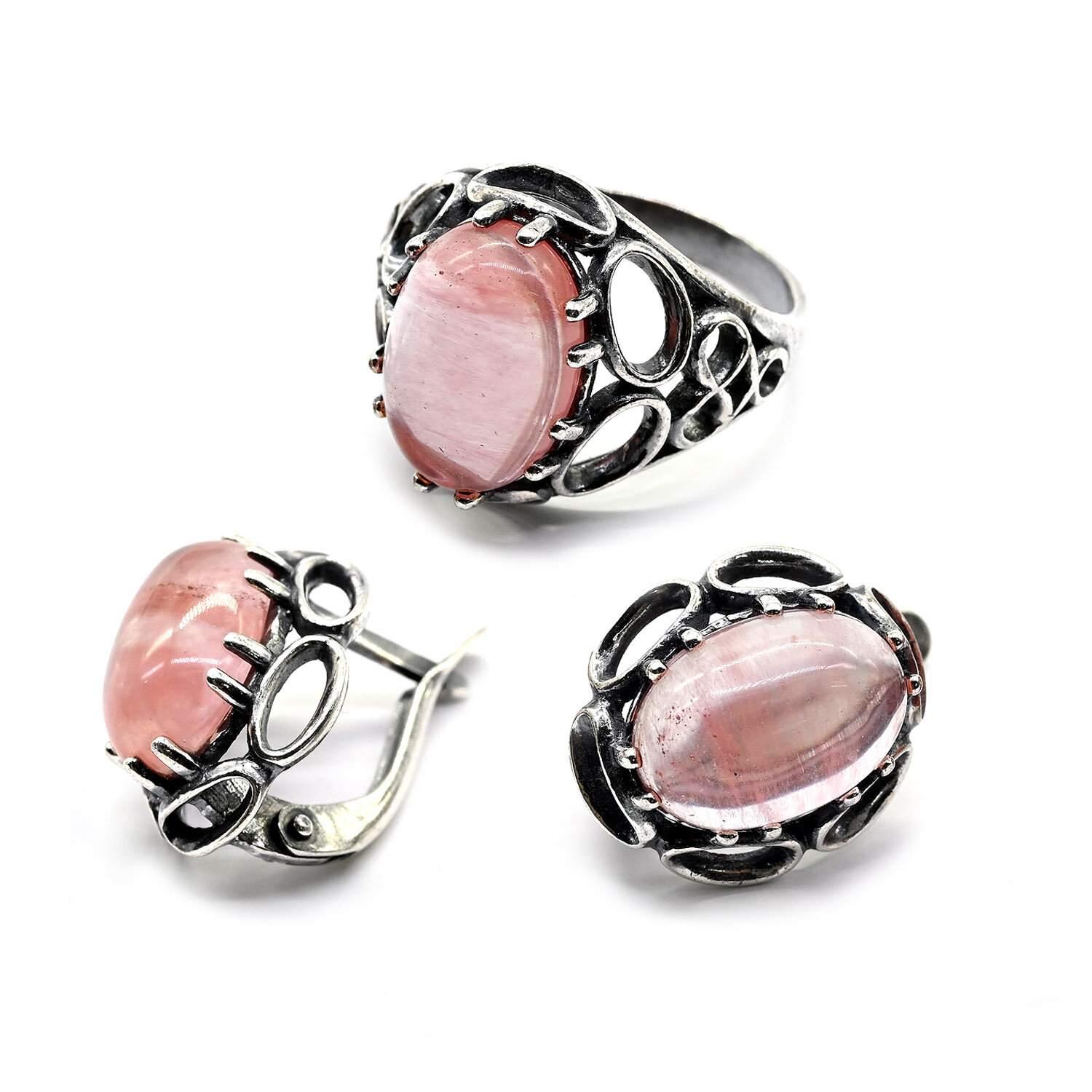 Комплект бижутерии: кольцо, халцедон