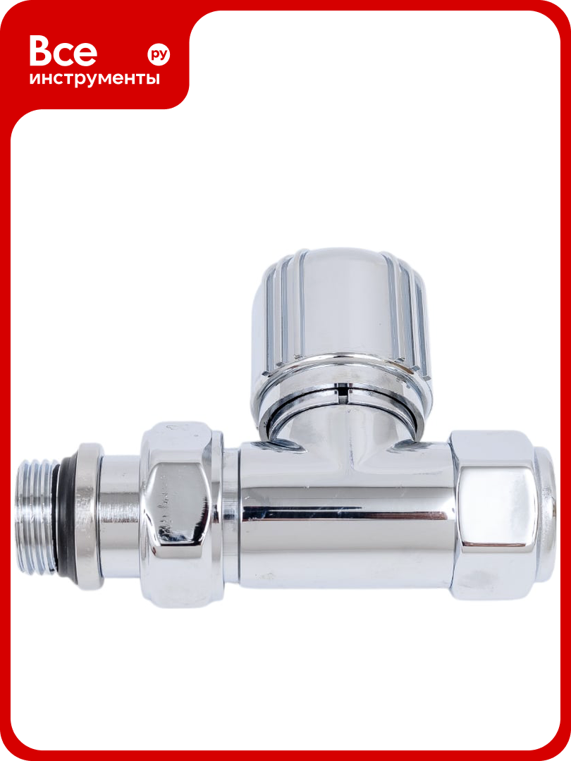 Прямой термостатический вентиль FAR серебро, М24x19, 1/2" EPDM FL 0185 12P