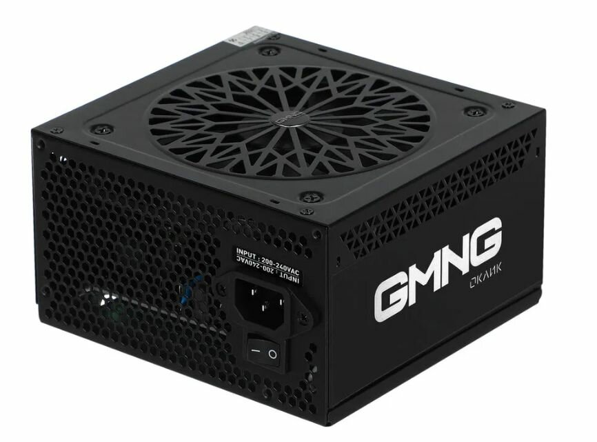 Блок питания GMNG PSU-500W-80+ (PSU-500W-80+) черный - 500 Вт, 80+ Standart, ATX 20+4 пин, 4 pin и 4 pin CPU, 5 SATA, 2 x 6 и 2 pin PCI-E