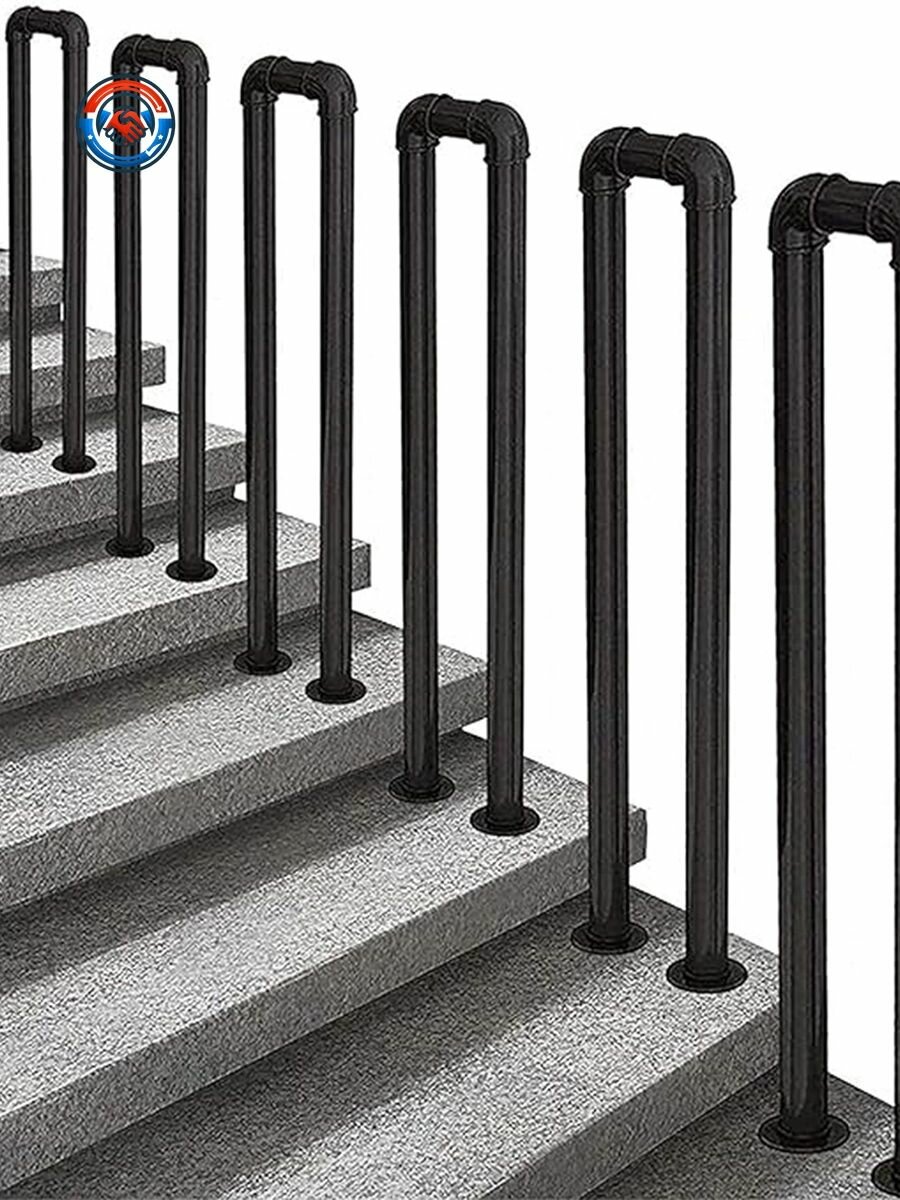 Лестничные перила поручни безопасность на лестнице и балконе, металлические U-образные поручни для детей и пожилых, круглый и квадратный профиль, высота 850/950 мм