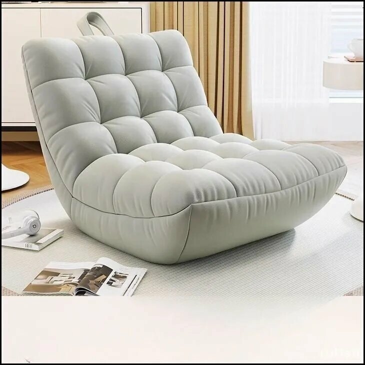 Кресло-мешок Диван, Мех искусственный, Размер S, светло-серый