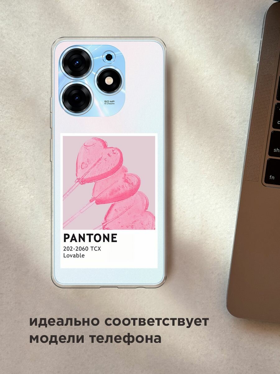 Чехол на Tecno Spark 10 Pro / Текно Спарк 10 Про с принтом "Pantone Lovable 2 - 14 февраля", прозрачный — фото 1
