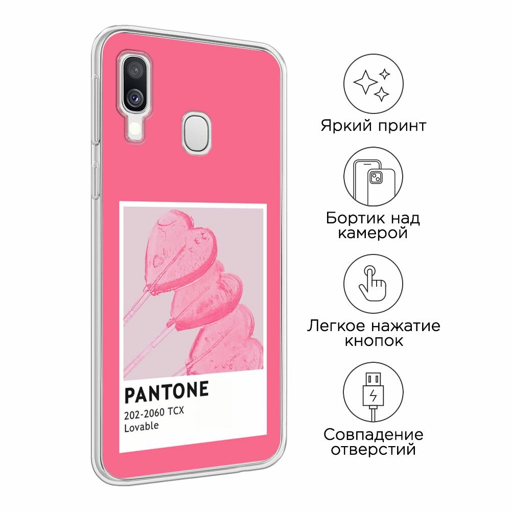 Чехол на Samsung Galaxy A40 / Самсунг Галакси А40 с принтом "Pantone Lovable 1 - 14 февраля" — фото 1