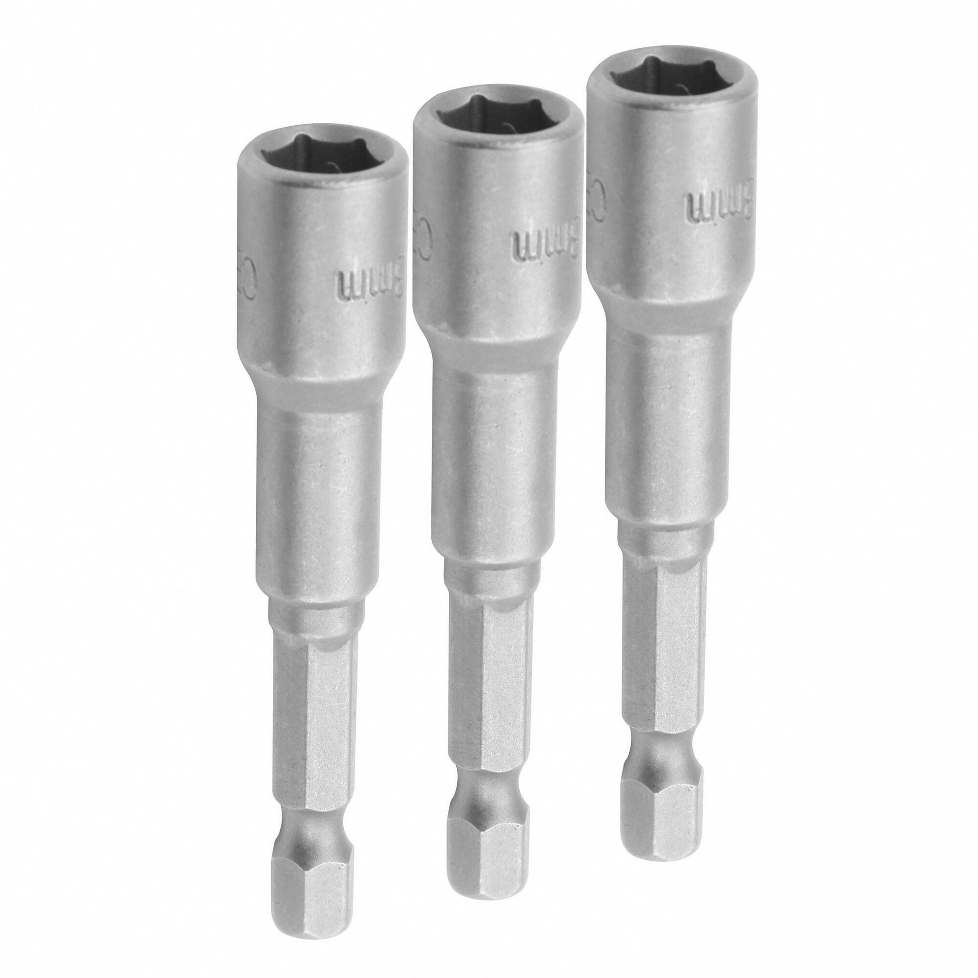 Набор головок для шуруповерта шестигранных 1/4", 13 мм, 65 мм, магнитных, 3 предмета TOLSEN TT77848