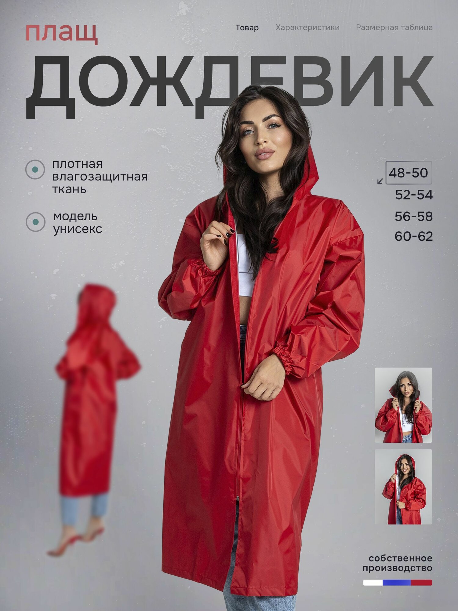 Плащ-дождевик Базовая коллекция