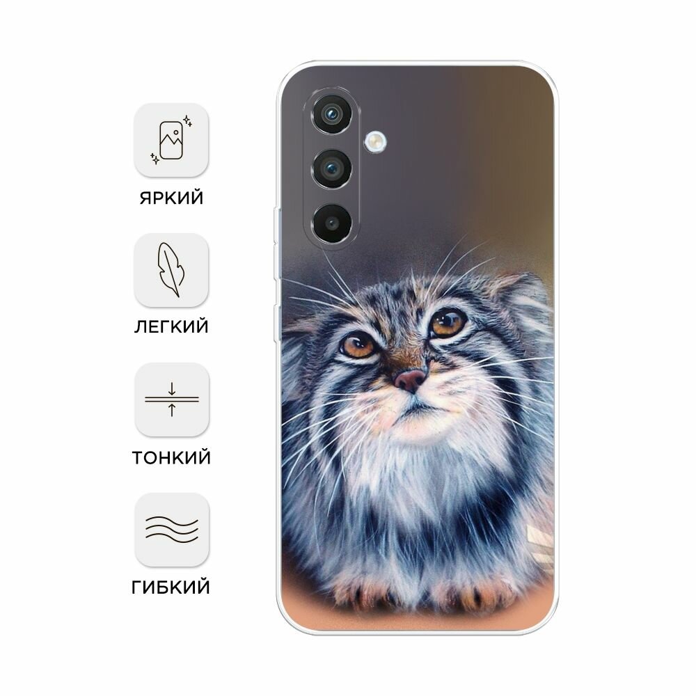 Чехол на Samsung Galaxy A54 / Самсунг A54 с принтом "Кот манул 2" — фото 1