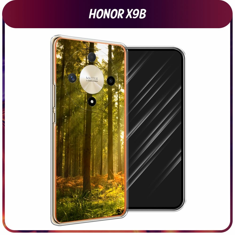 Силиконовый чехол на Honor X9b / Хонор X9B с принтом "Лес 7"