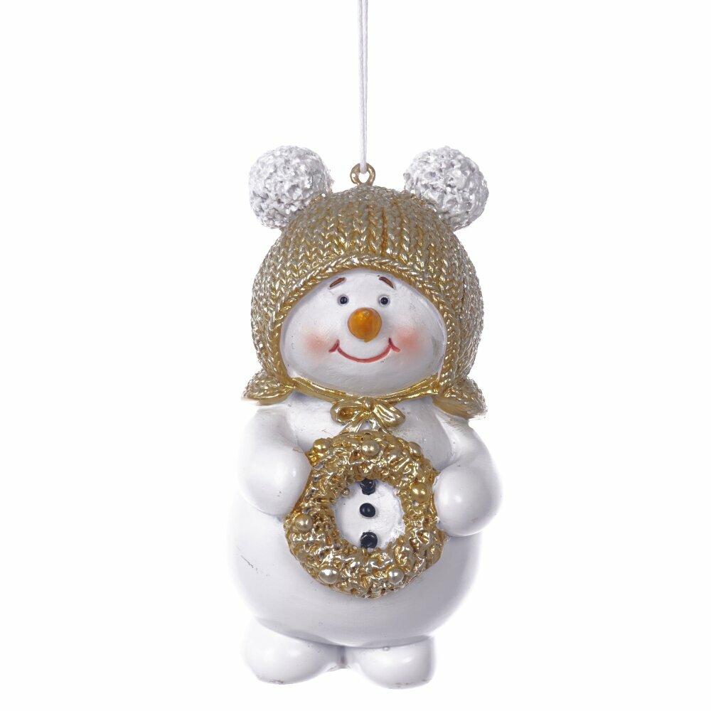 Елочная игрушка Снеговик, 6х4х10 см KSM-824910