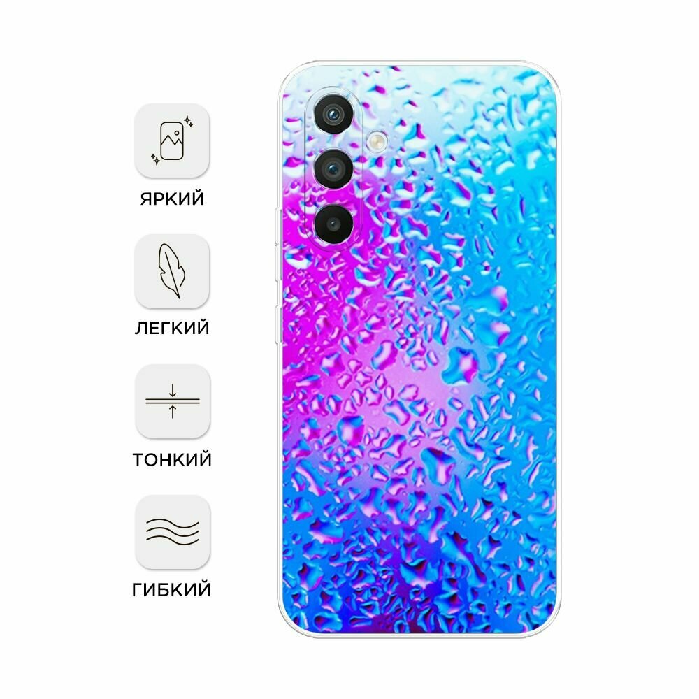 Чехол на Samsung Galaxy A54 / Самсунг A54 с принтом "Капли на стекле" — фото 1