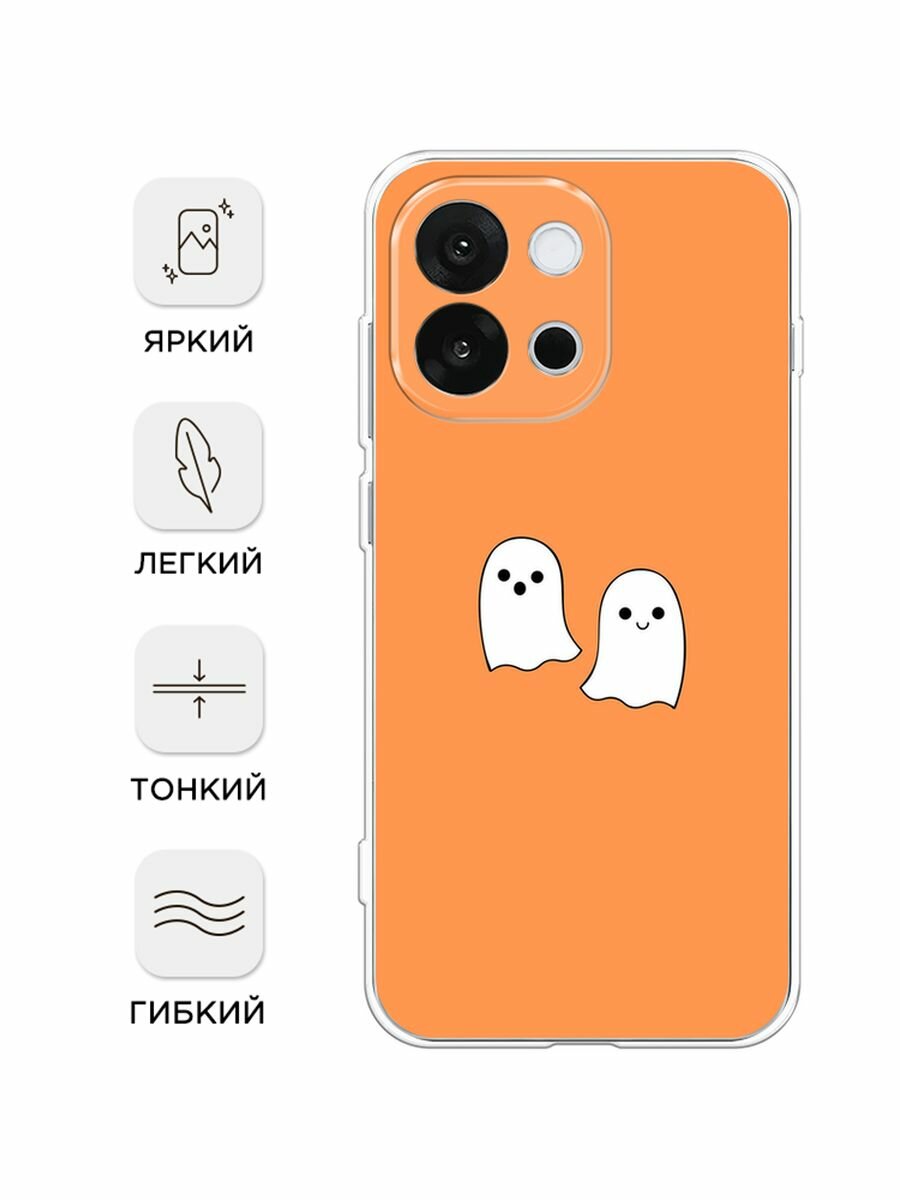 Силиконовый чехол на OnePlus 13T / Ван Плас 13Т с принтом Cute ghosts — фото 1