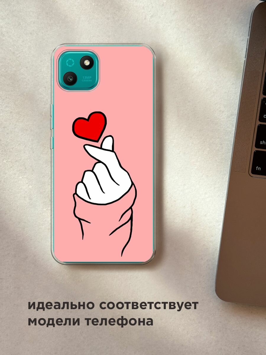 Силиконовый чехол на Wiko T10 / Вико Т10 с принтом "Милое сердечко" — фото 1