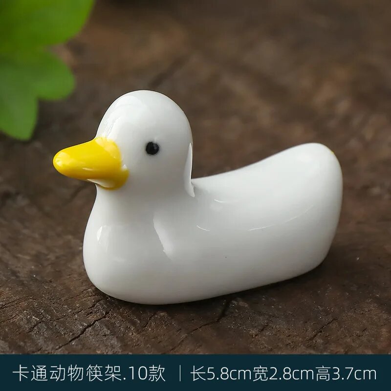 Керамический держатель для палочек с животными Белый, 10