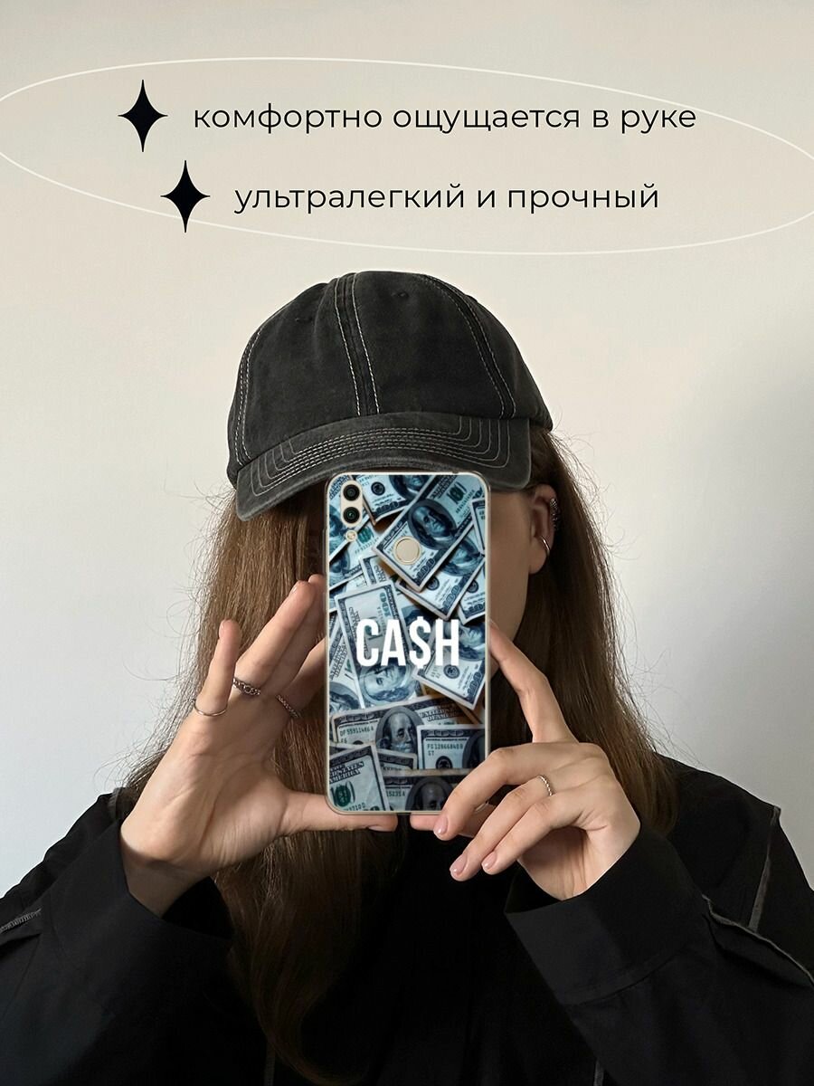Силиконовый чехол на Honor 8C / Хонор 8С с принтом "Cash" — фото 1