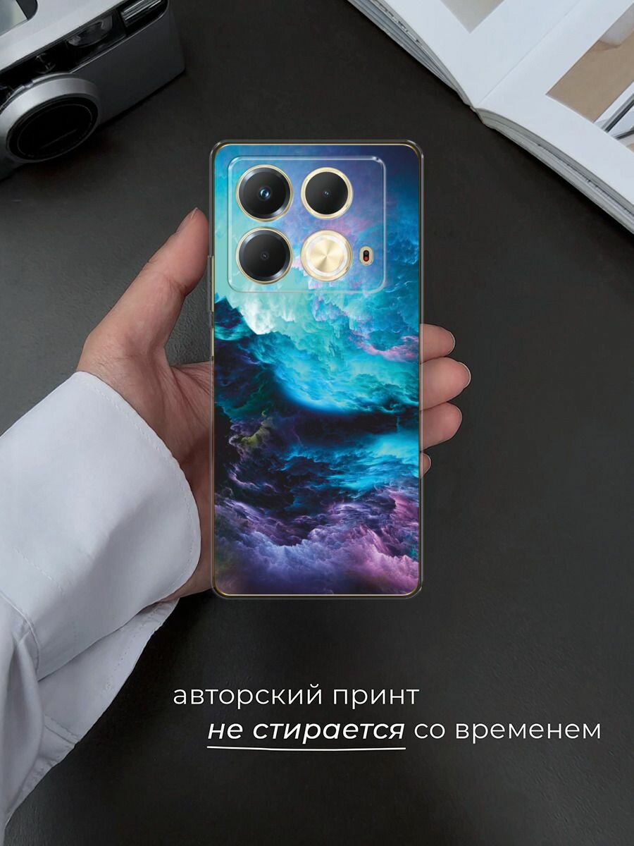Чехол на Infinix Note 40 / Инфиникс Нот 40 с принтом "Бирюзовое небо" — фото 1