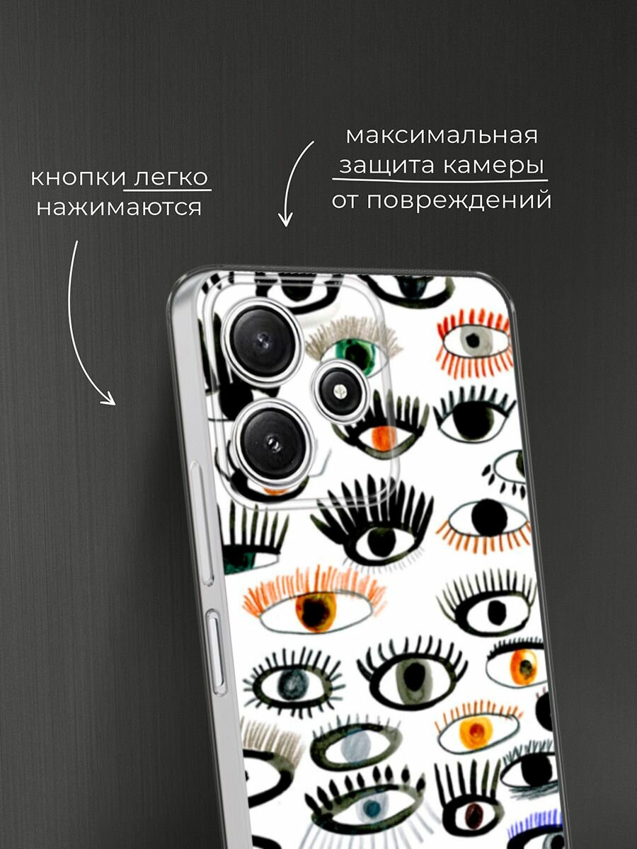 Чехол на Xiaomi Redmi 12 5G / Сяоми Редми 12 5G с принтом "Глаза акварель" — фото 1